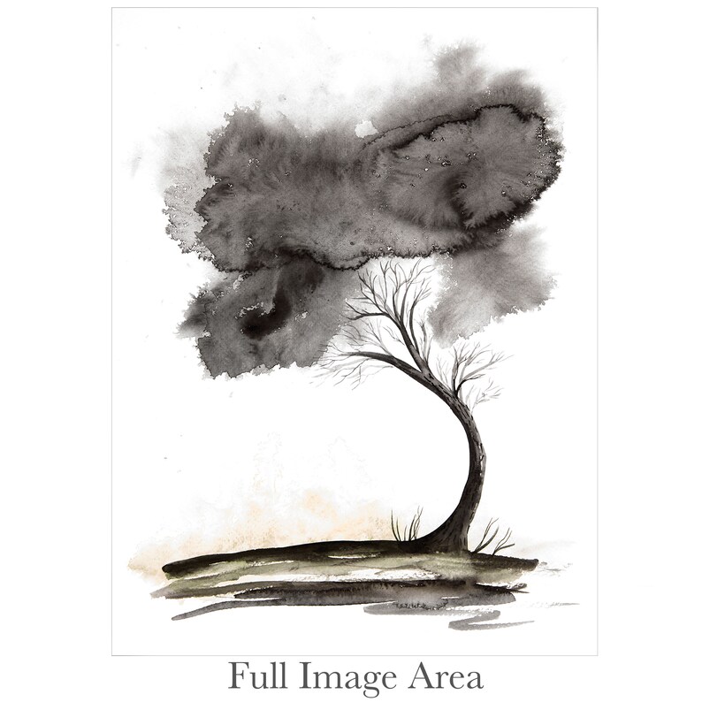 Abstract Tree Picture, Poster Print of Original Watercolour Painting ...