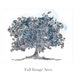 Tree Art Poster Print Blue Large Wall Hangings Navy Wall Hangings ...