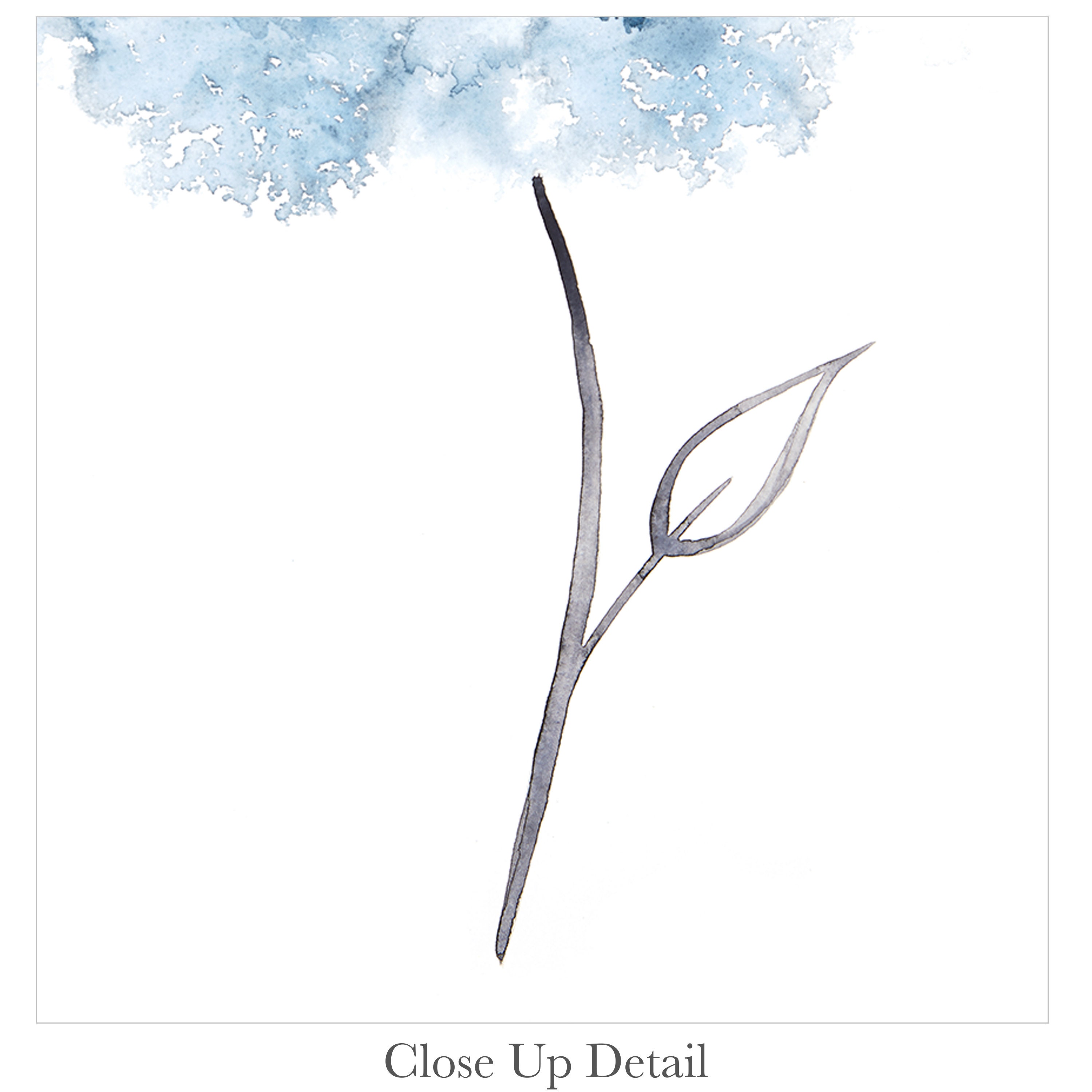 Navy Blue Floral Poster Print Abstract Flower Artwork Nature - Etsy UK