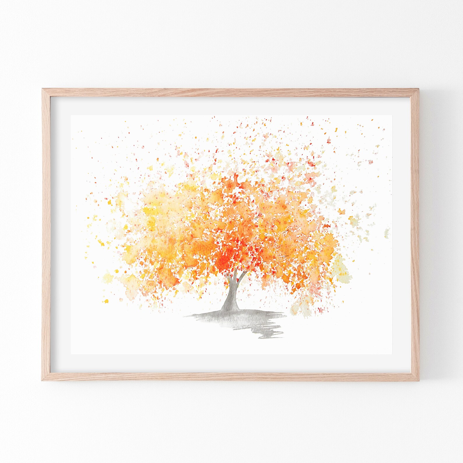 Tree Abstract Painting Print of Original Artwork in Red and - Etsy