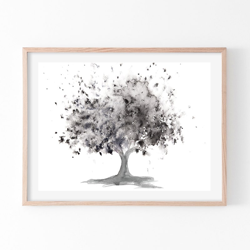 Black and White Tree - Etsy