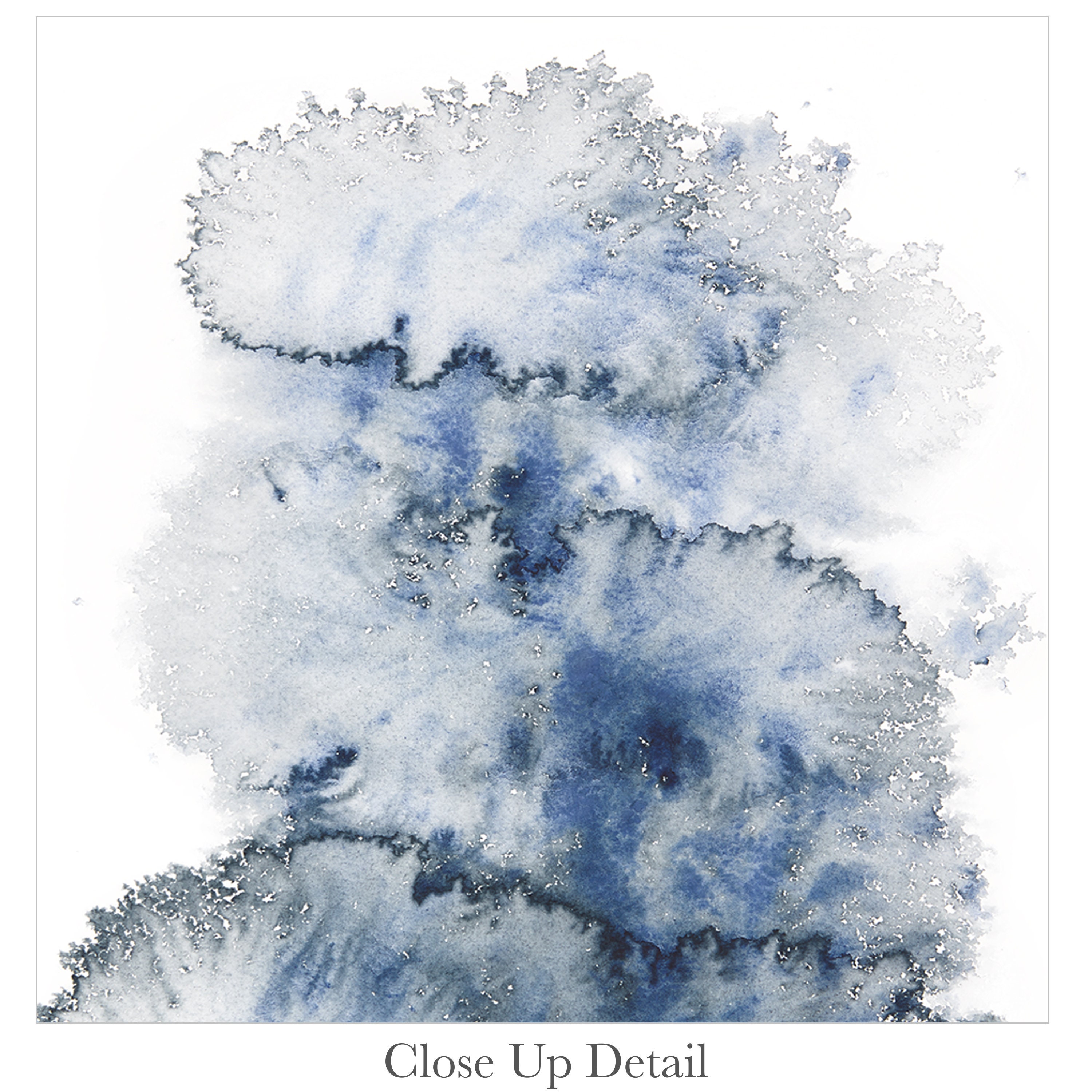 Blue Coloured Poster Print Navy Watercolour Abstract Fine Art - Etsy UK