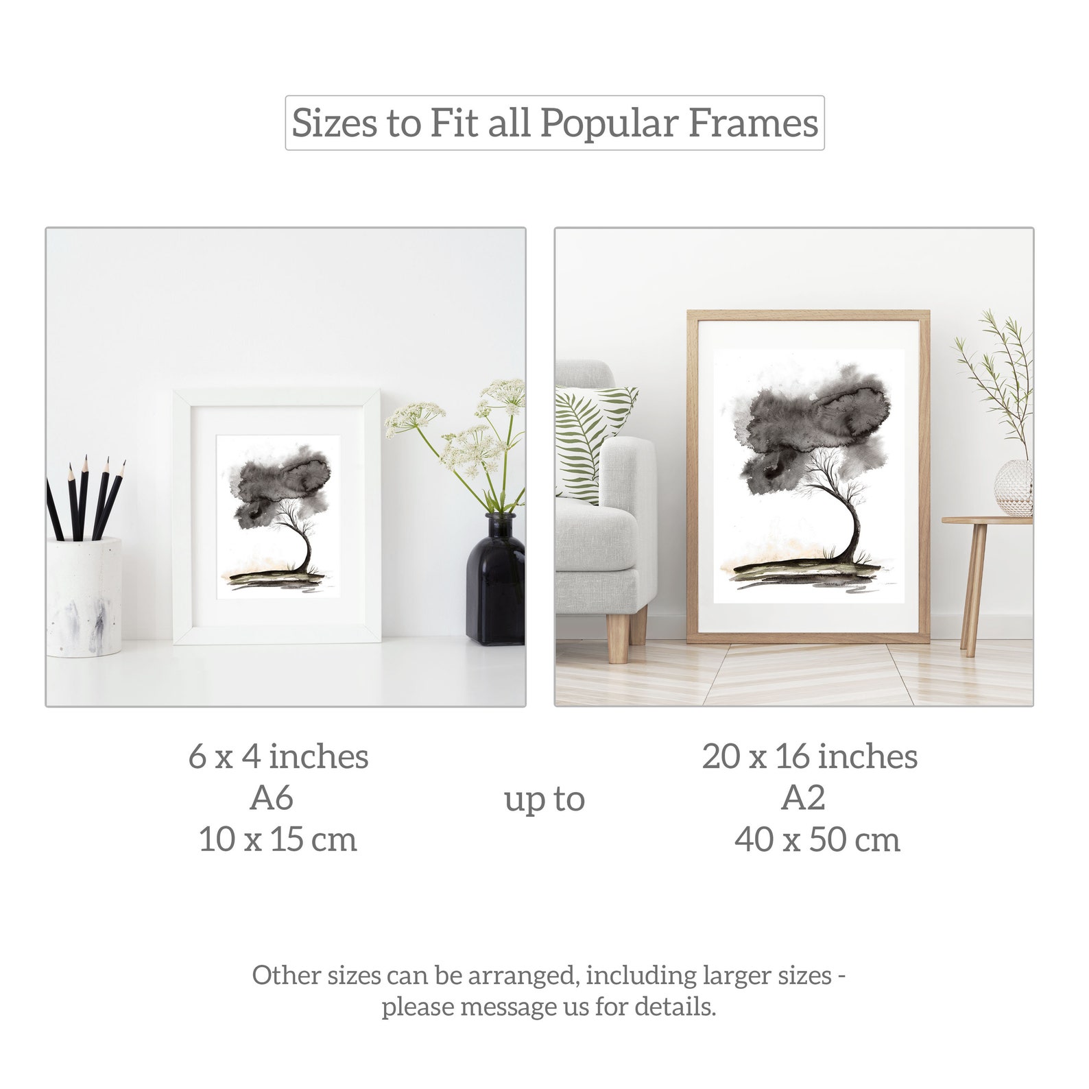 Abstract Tree Picture, Poster Print of Original Watercolour Painting ...