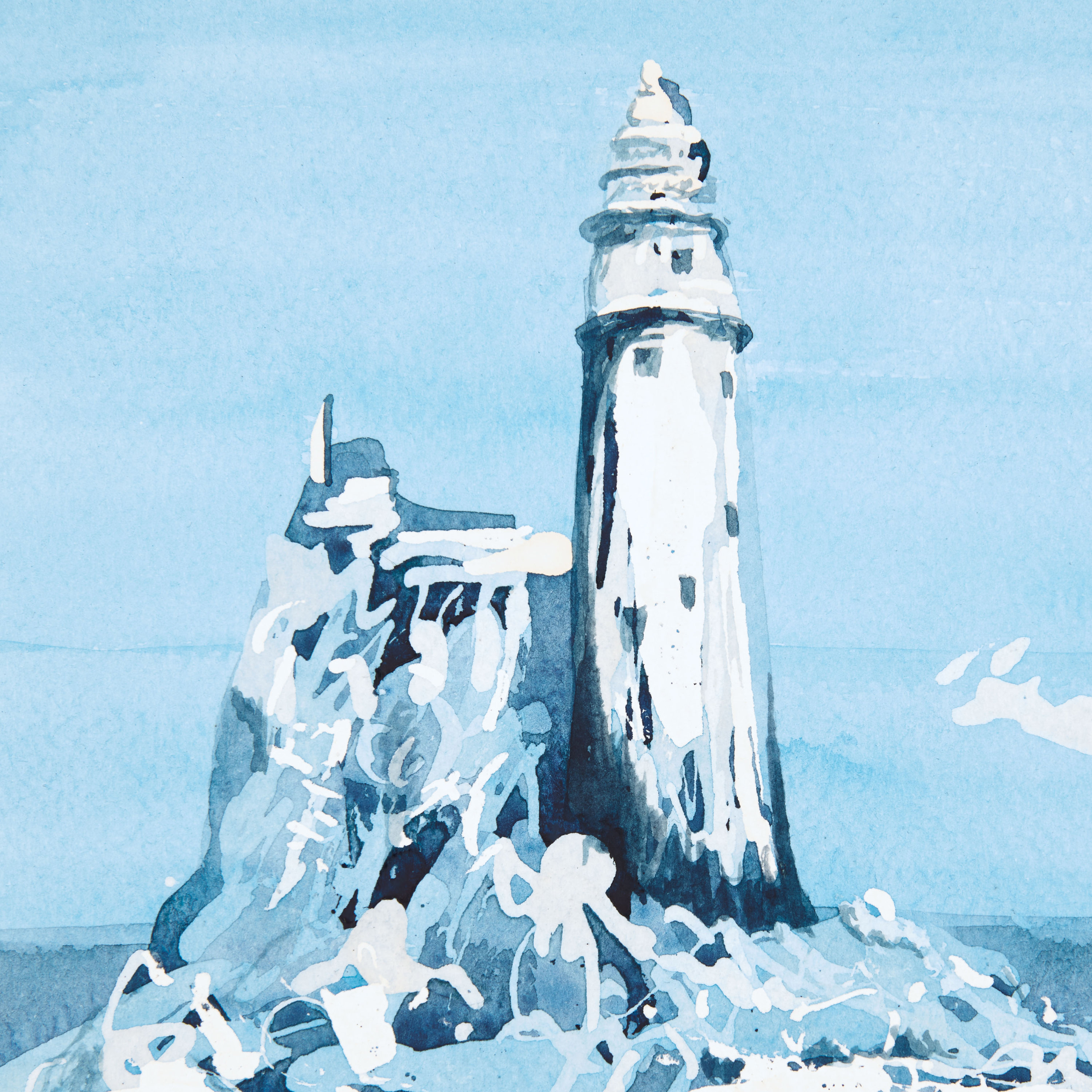 Abstract Lighthouse Seascape Painting Print of Original Sea - Etsy Polska