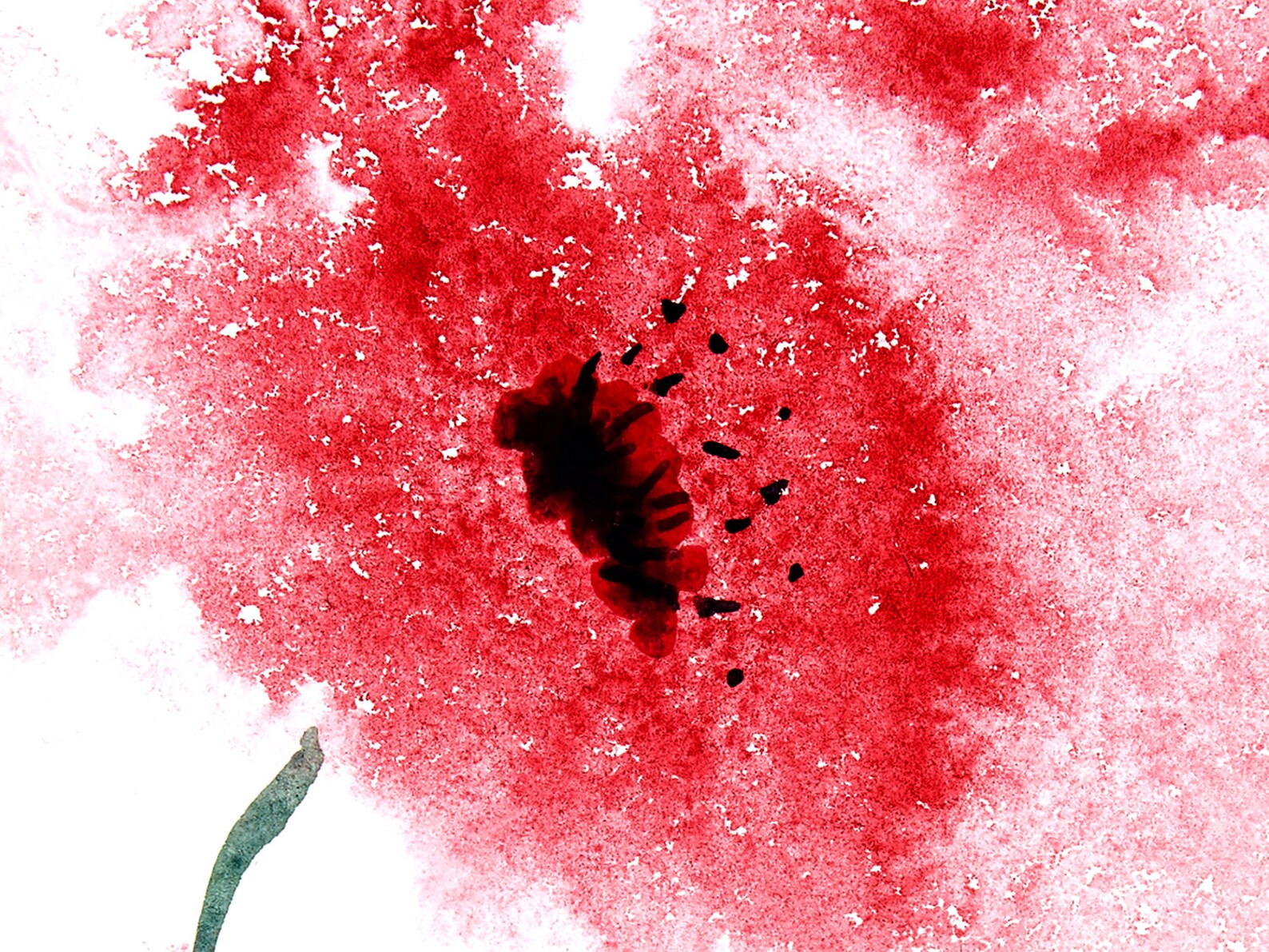 Red Flower Abstract Painting Printable Art for Wall Decor - Etsy