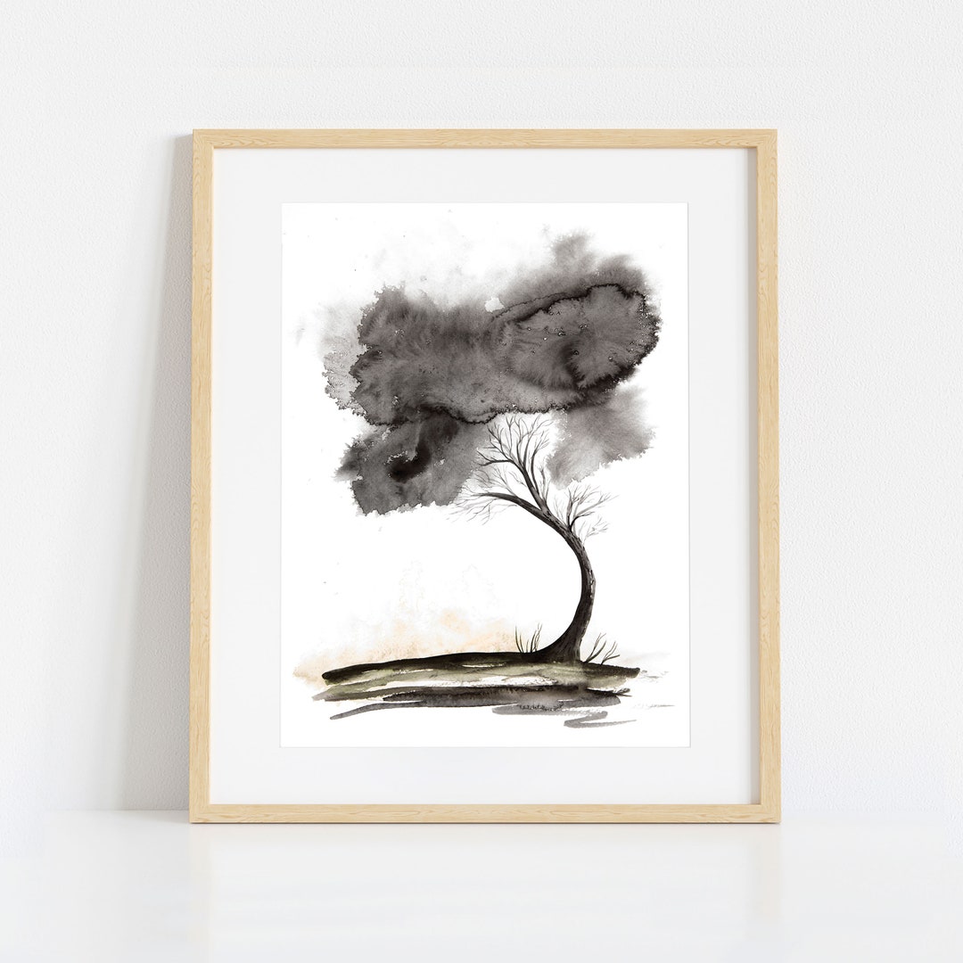 Abstract Tree Picture, Poster Print of Original Watercolour Painting ...