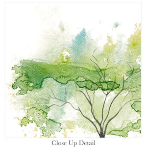 Green Coloured Poster Print, Watercolour Abstract Fine Art Print ...