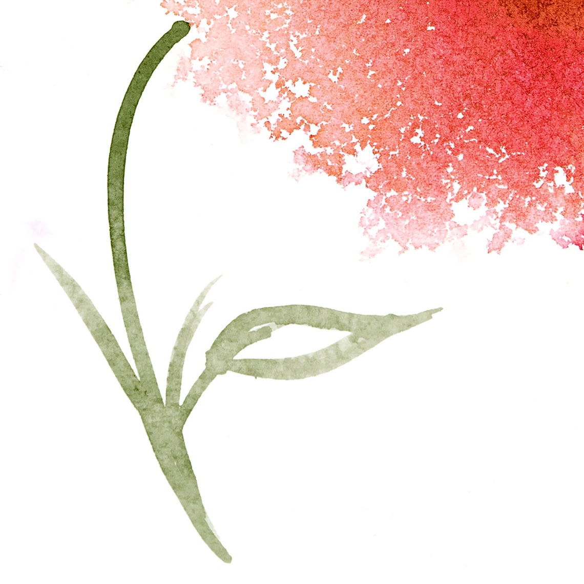 Red Watercolour Flower Painting Fine Art Print of Original | Etsy