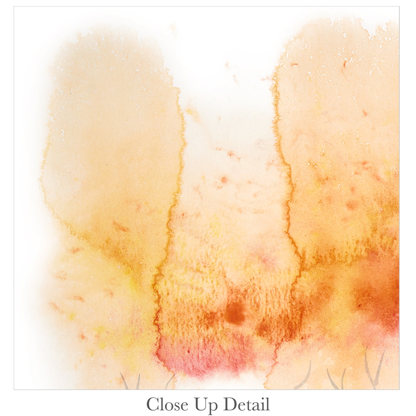 Orange Watercolour Painting, Print of Original Trees Artwork, Poster ...