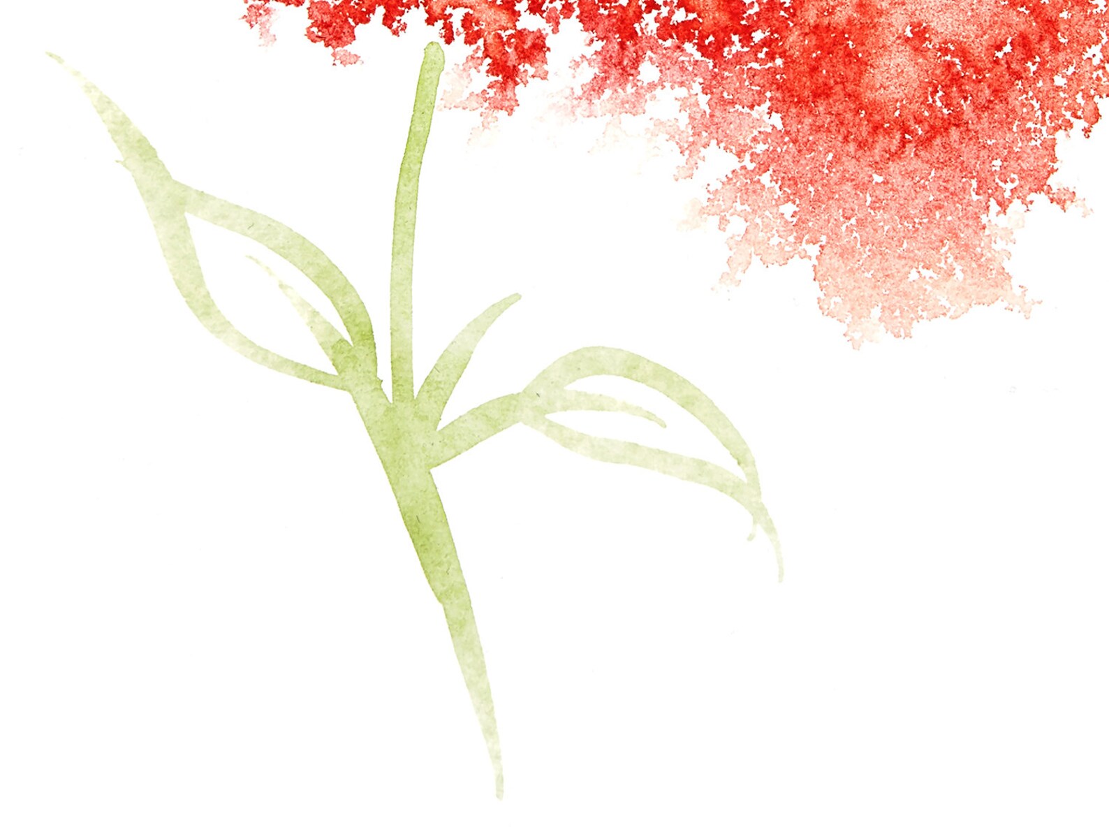 Printable Art of a Red Flower Abstract Painting Digital - Etsy
