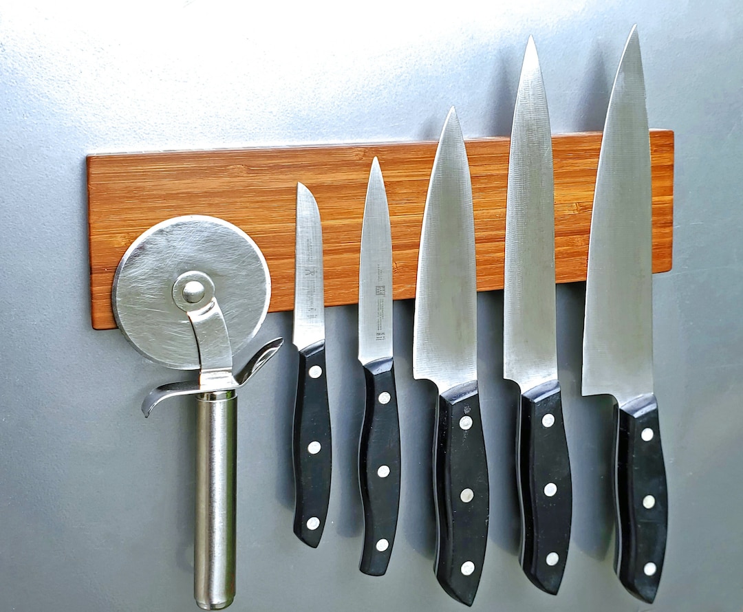 Fridge Mount Magnetic Knife Holder Strip, Chocolate, Crisp Edge, Super ...