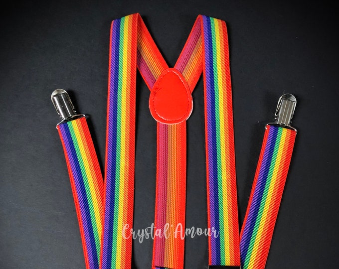Rainbow Suspenders, Suspenders for Men and Women, Pride Suspenders ...