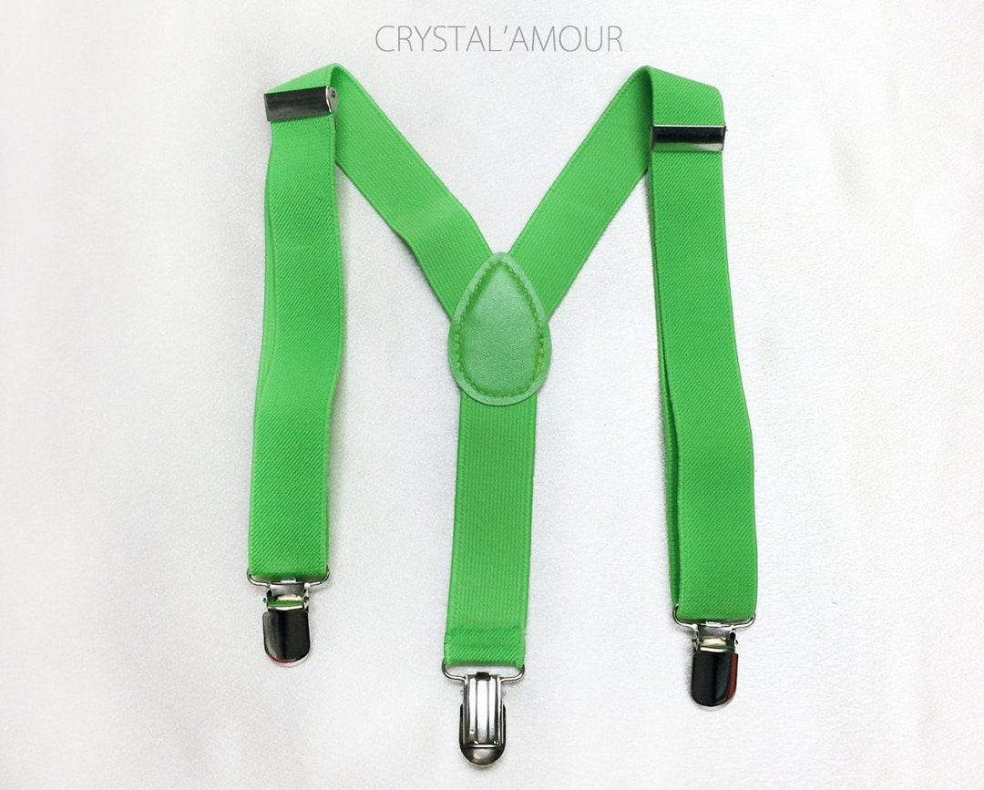 Baby Boy's Green Suspenders - Electric Green Toddler Suspenders - for ...