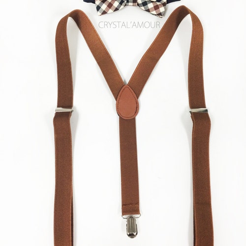 Vintage Inspired Men's Suspenders and Bowtie Set Plaid - Etsy