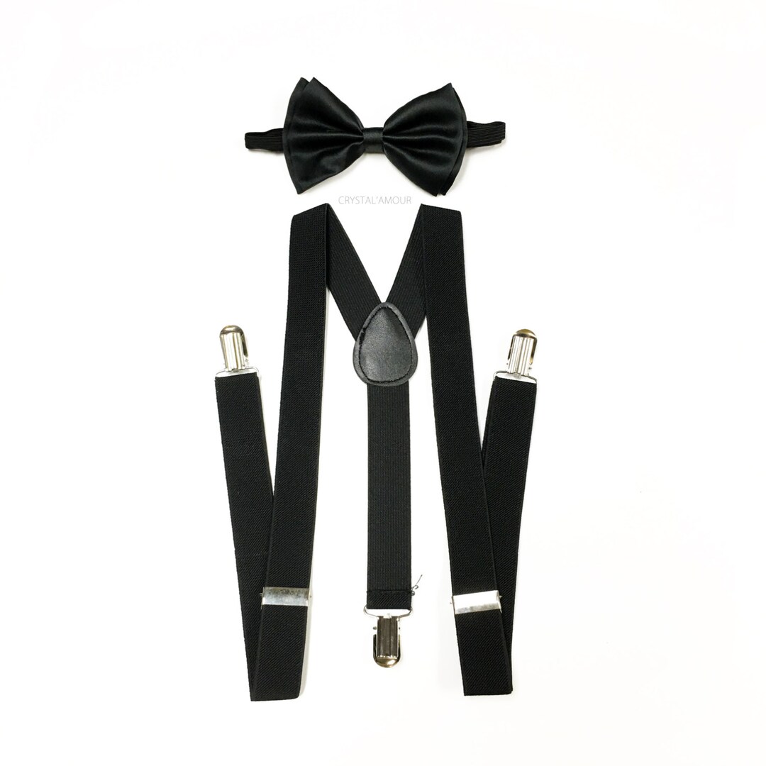 Men's Suspenders, Black Bowtie, Black Suspenders, Black Bowties, Black ...