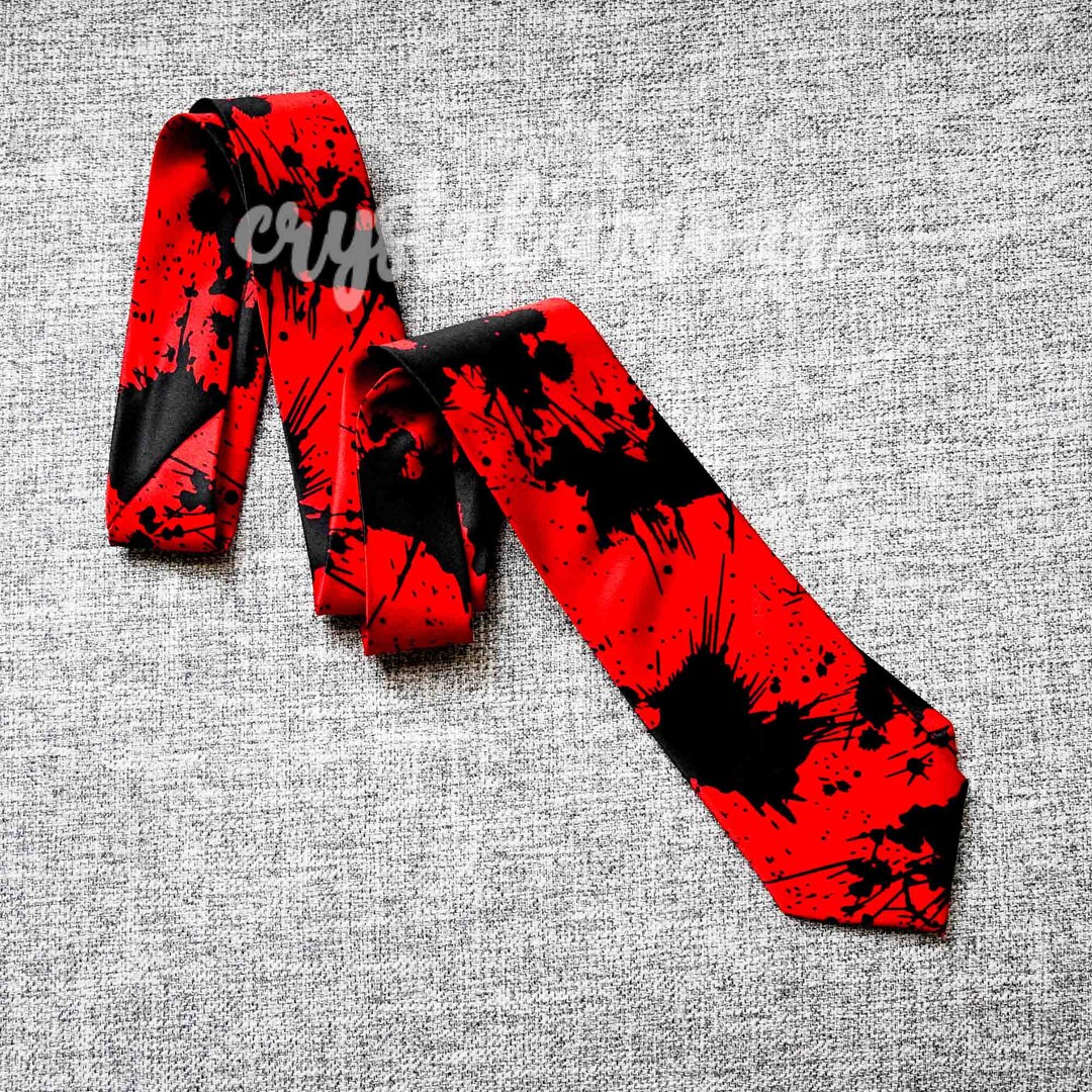 Halloween Neckties, Red Necktie, Bloody Necktie, Halloween Necktie ...