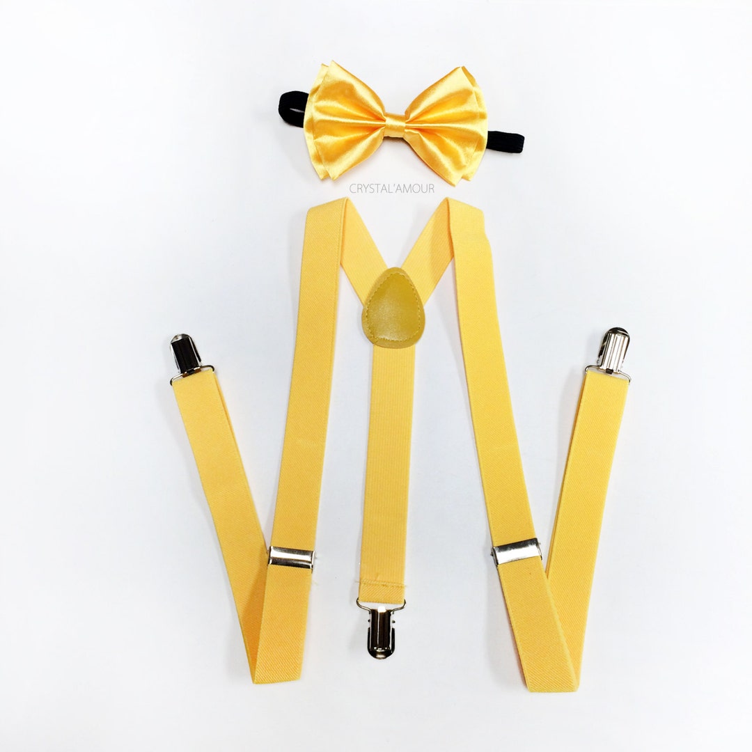 Yellow Bowtie and Suspenders, Yellow Suspenders, Shiny Bowtie and ...