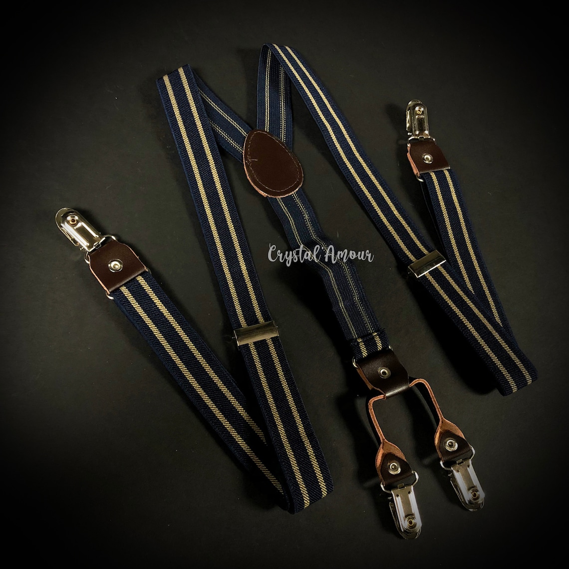 Men's Suspenders, Navy Suspenders, Navy Blue Suspenders With Light ...