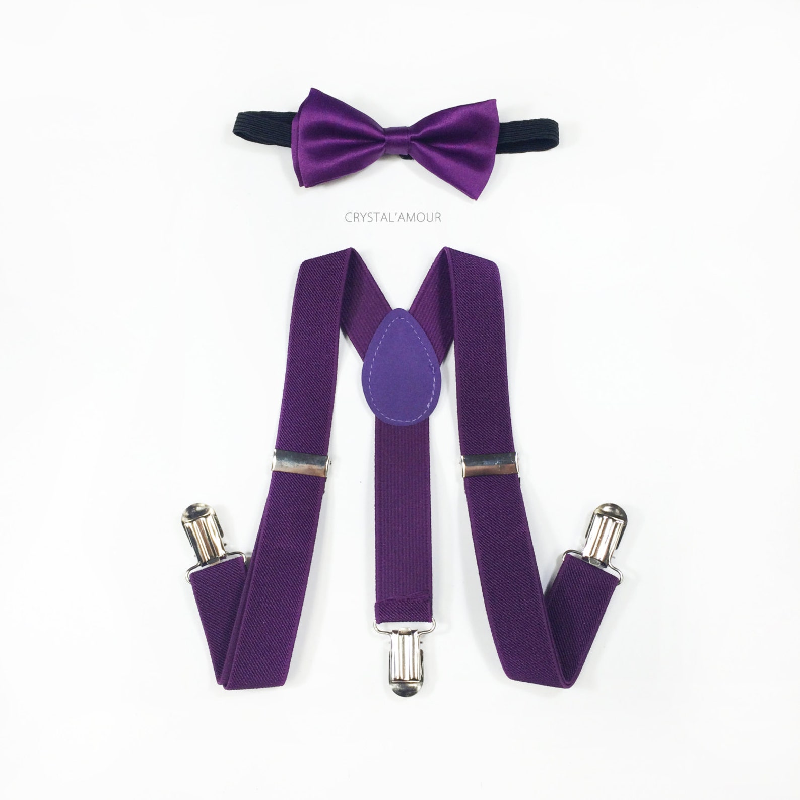 Bow Tie and Suspenders Royal Purple Toddler Bowtie and | Etsy