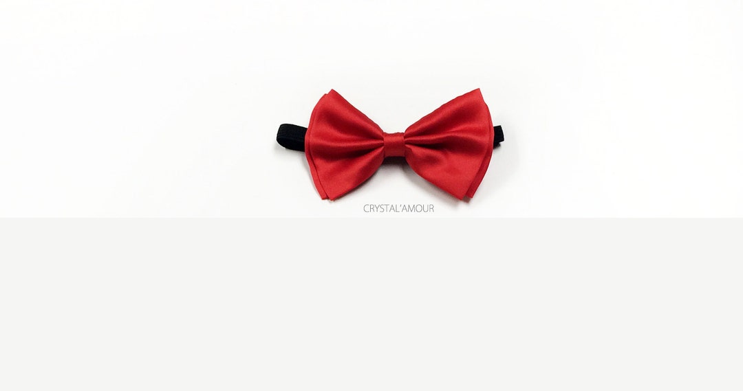 Red Bow Tie, Red Bowtie, Charming Red Bow Tie With Fully Adjustable ...