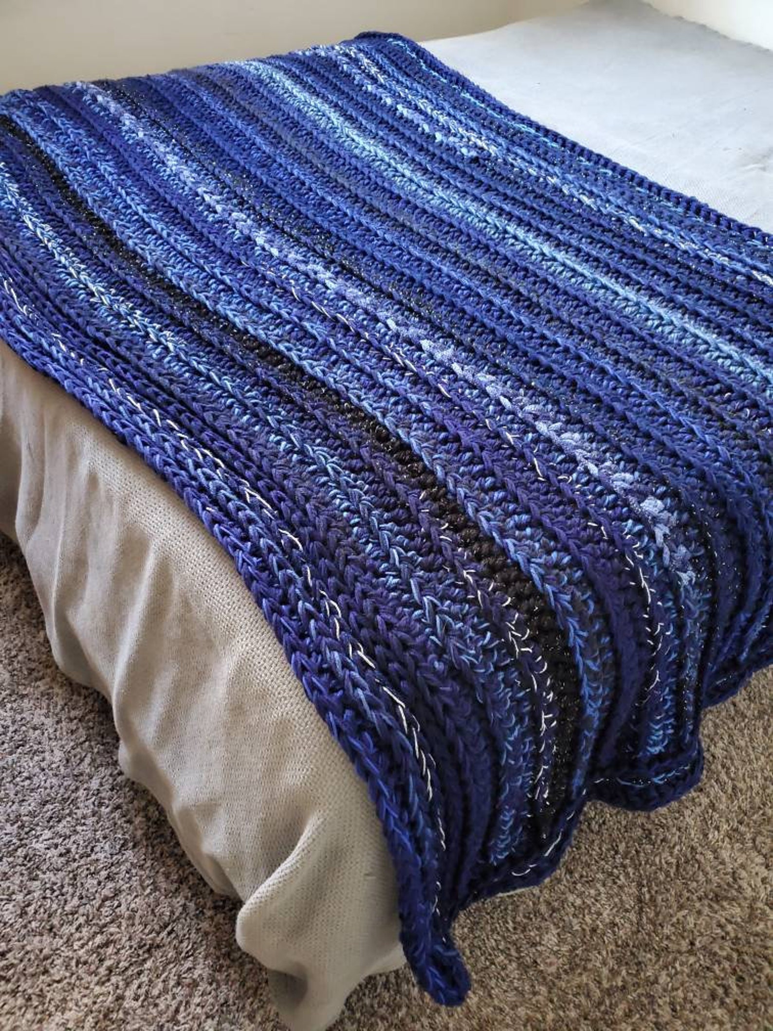 Night Sky Crochet Throw - Etsy