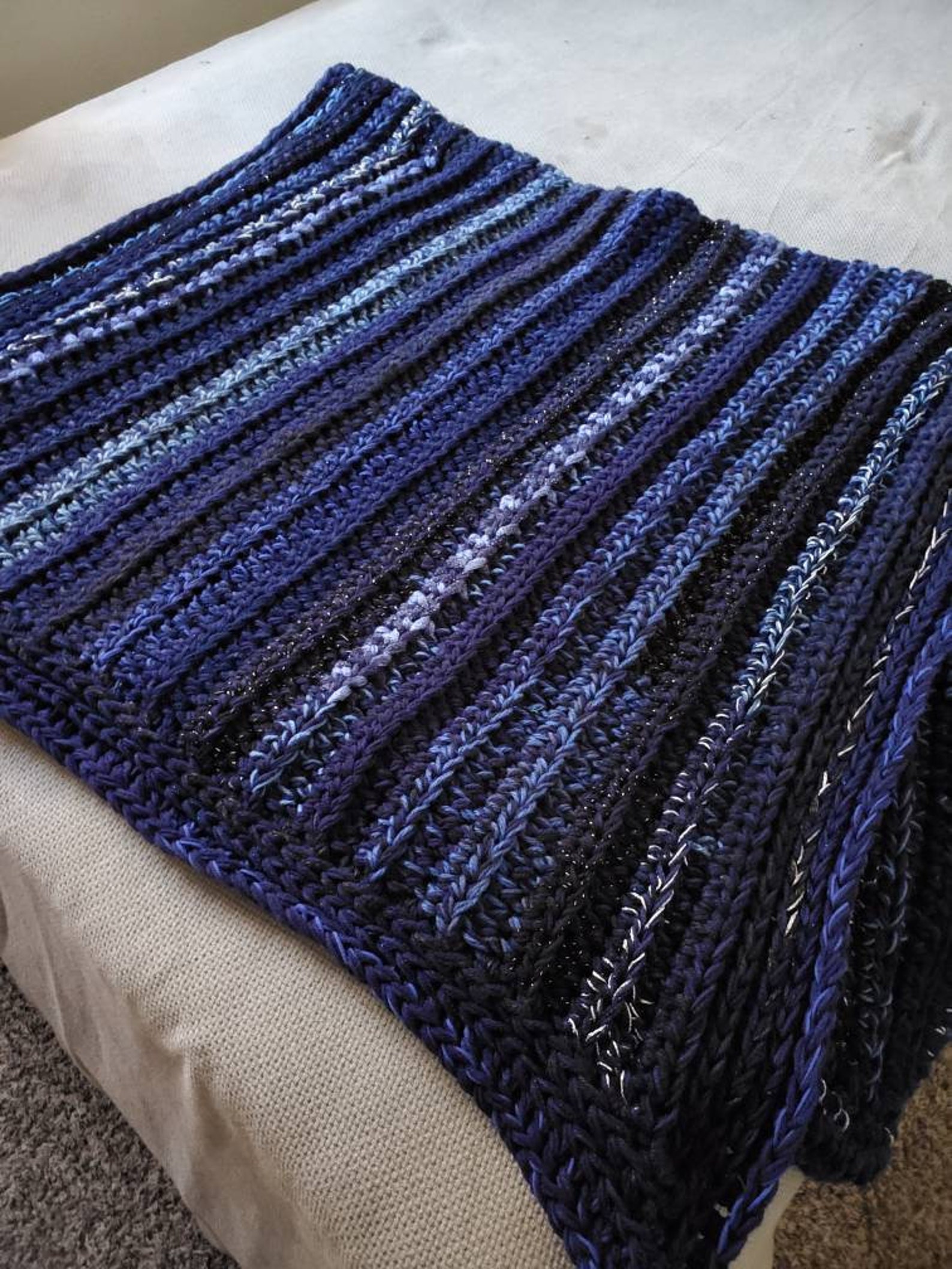 Night Sky Crochet Throw - Etsy