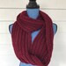 Scarf, Crochet Long Scarf in Maroon, Maroon Scarf, Chunky Maroon Scarf ...