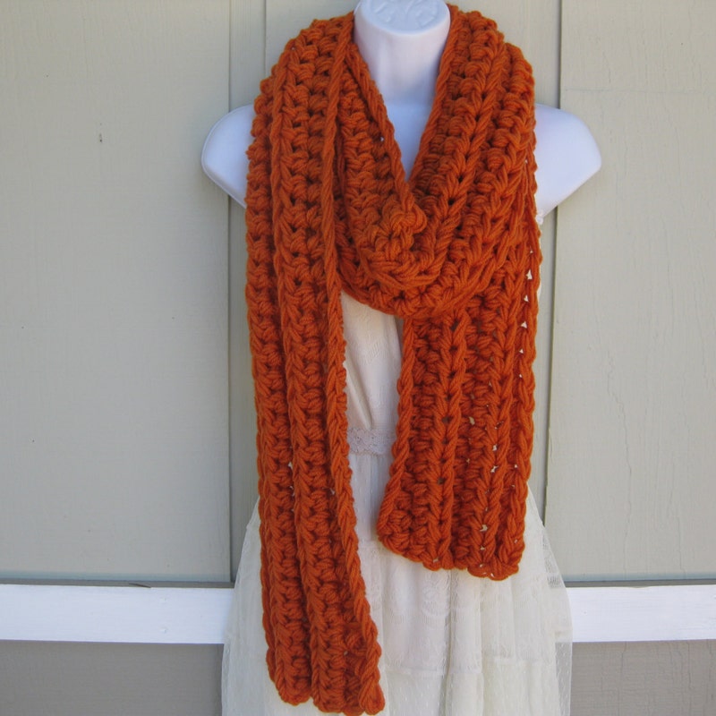 Burnt Orange Scarf - Etsy