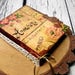 Decoupage Old Book Shaped Box Key Lock Crackle Cotton Lace Romantic ...