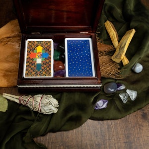 Retro Angels Divination Cards Box, Tarot Deck Holder, Old Photo ...