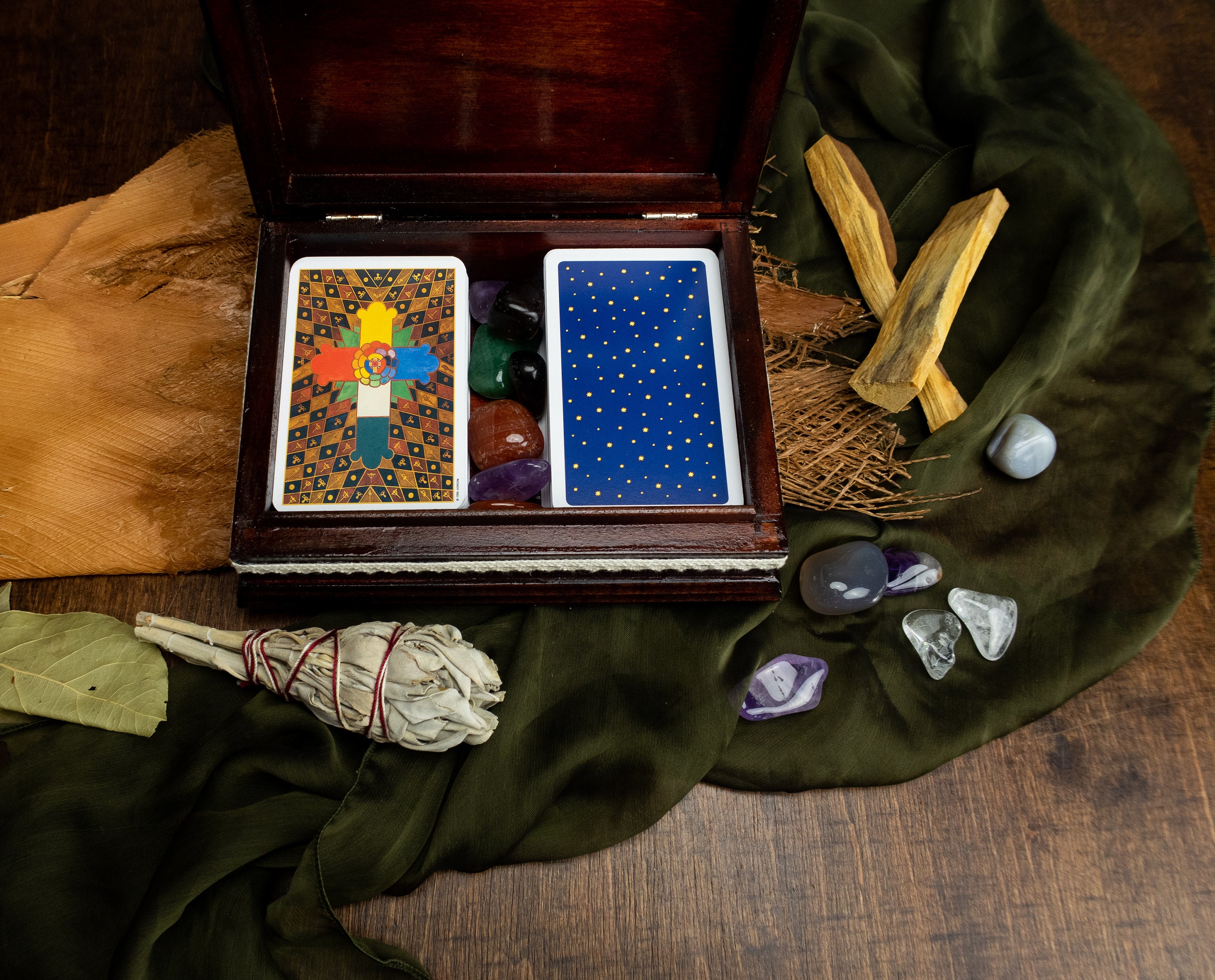 Retro Angels Divination Cards Box, Tarot Deck Holder, Old Photo ...