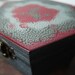 Wooden Trinket Box Red Silver Metalic Shimmering Dragon Skin Keepsake ...