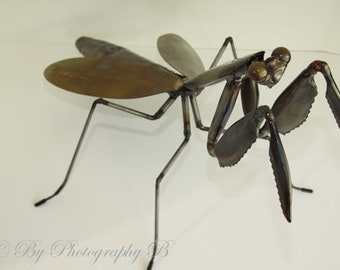 Custom Made Outdoor Metal Praying Mantis Sculpture Made to Order by ...