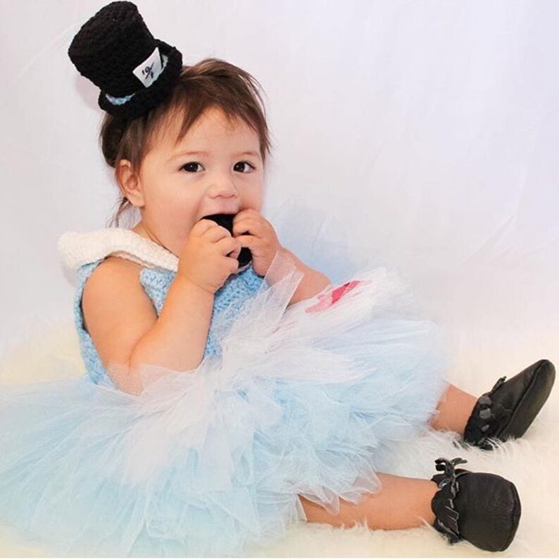 Crochet Mini Top Hat Nylon Headband Baby Top Hat Baby Top | Etsy