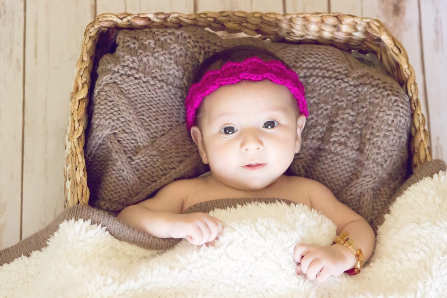 Crochet Baby Circle Headband, Photo Prop, Special Occasion, Welcome ...