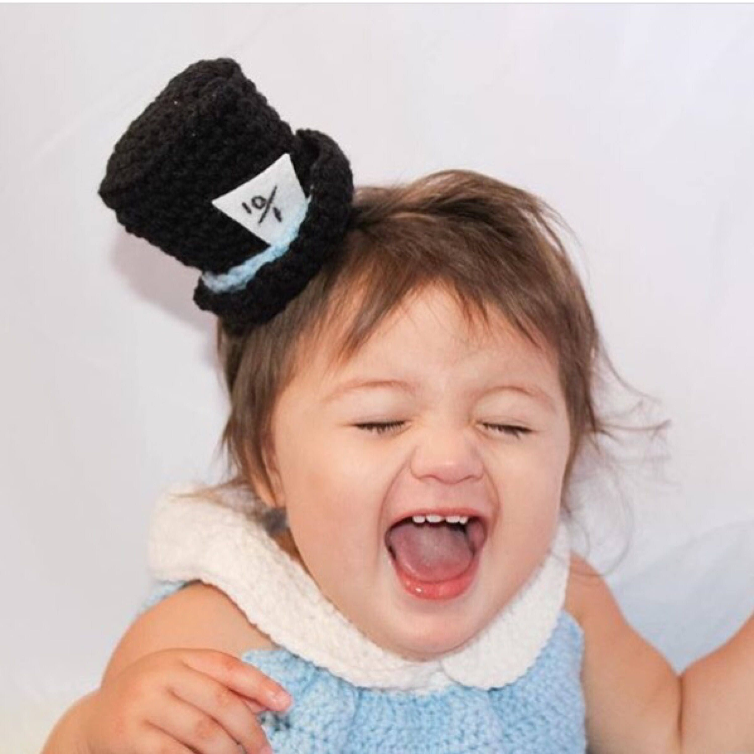 Crochet Mini Top Hat Nylon Headband Baby Top Hat Baby Top - Etsy