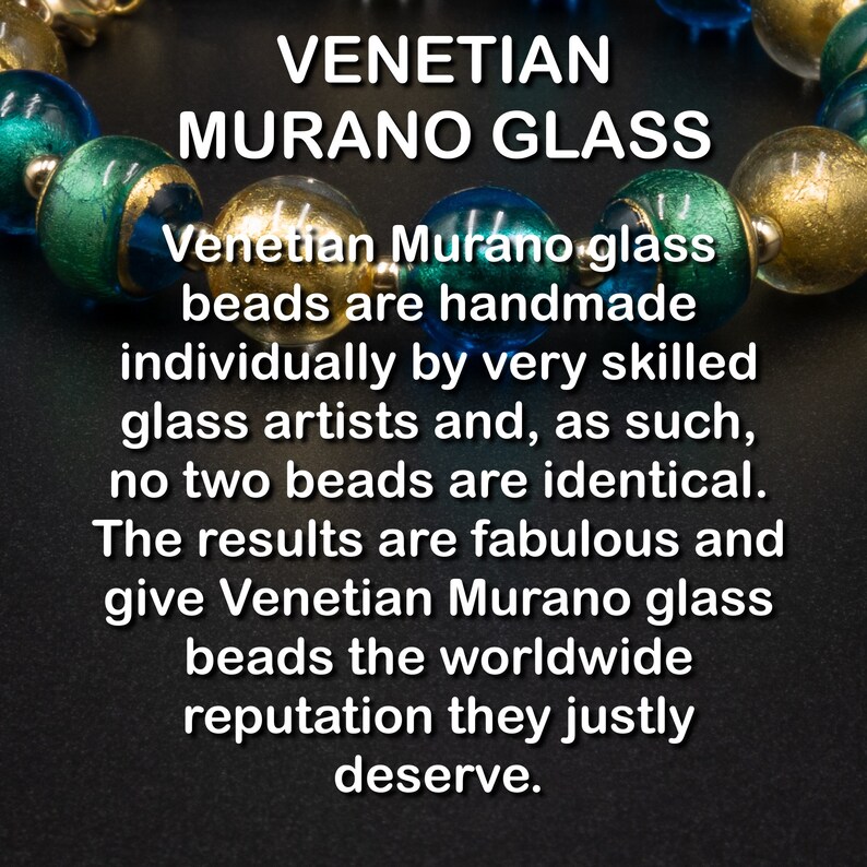 Murano Blue Aqua Sterling Silver Venetian Glass Bracelet - Etsy