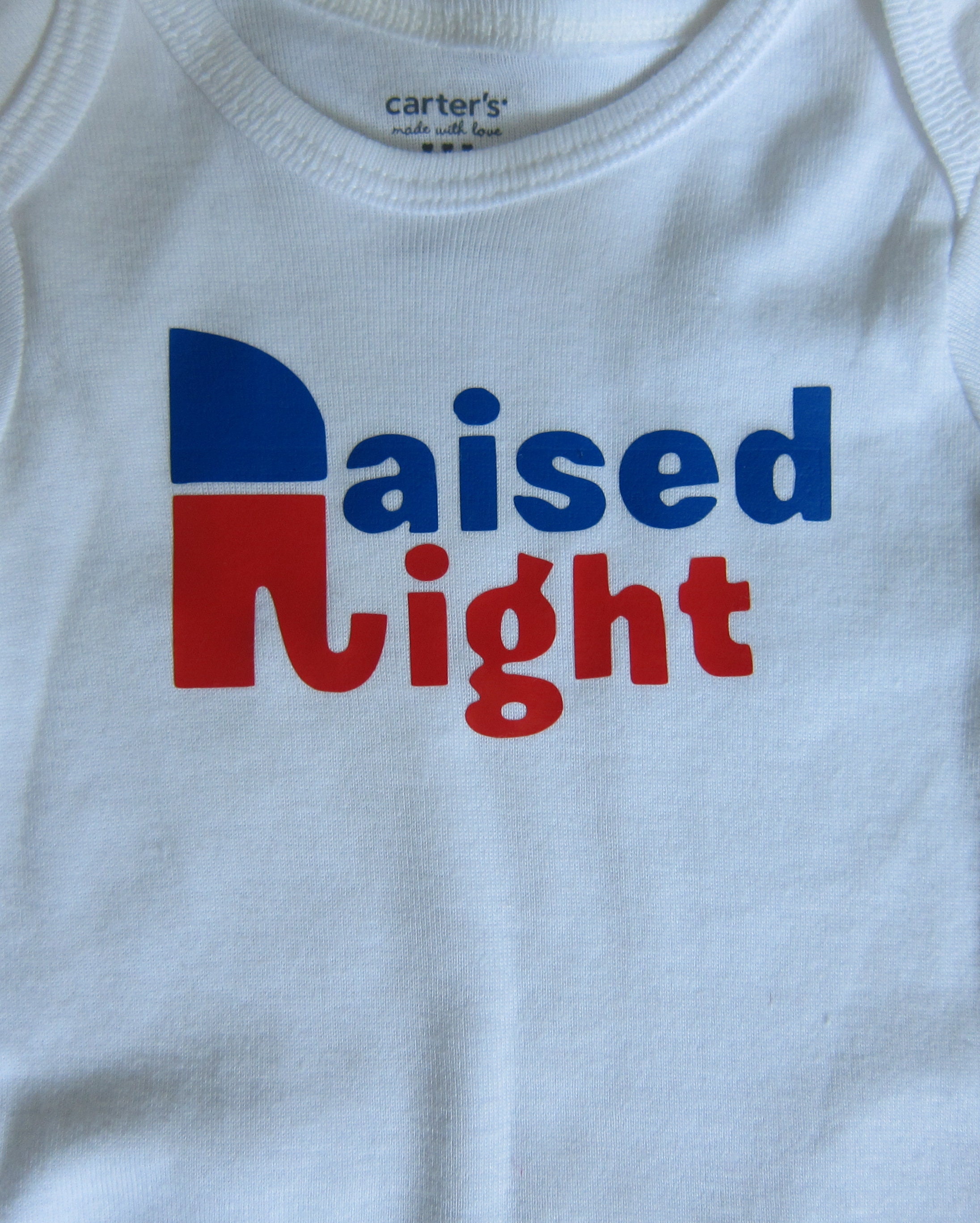 Raised Right Onesie, HTV Vinyl Bodysuit, Republican Elephant - Etsy