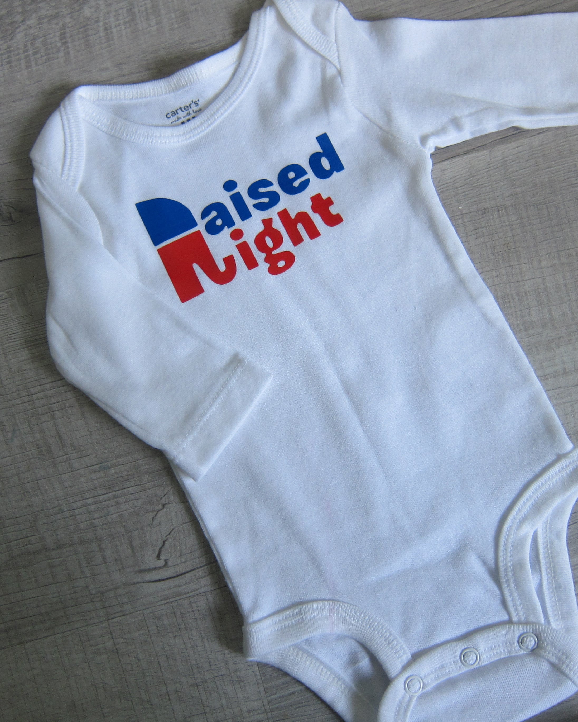 Raised Right Onesie, HTV Vinyl Bodysuit, Republican Elephant - Etsy