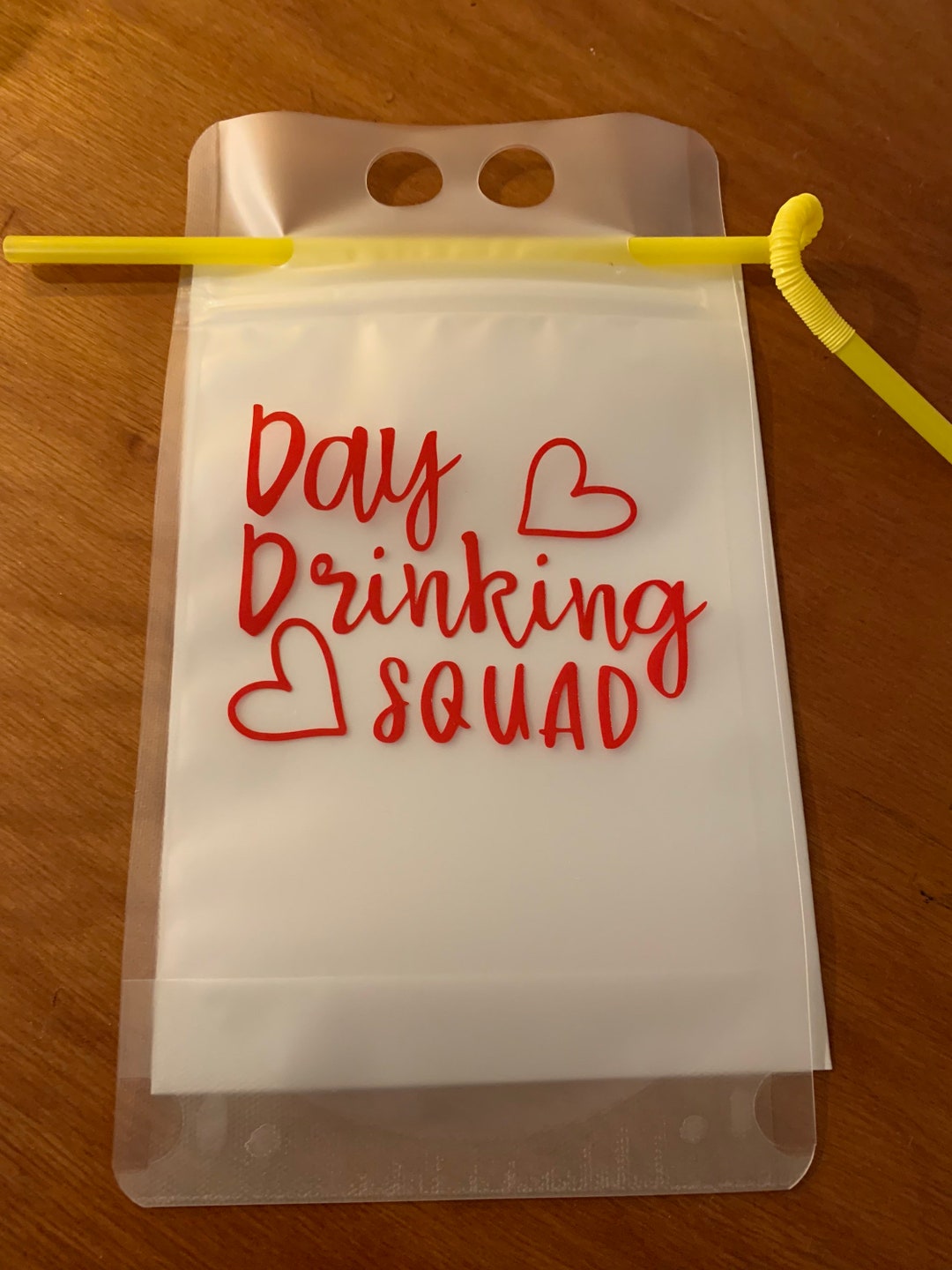 Custom Adult Reusable Drink Pouch Booze Bag - With Straw Booze Bag ...