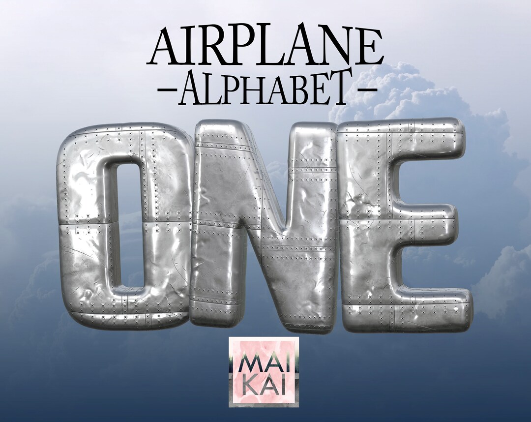 Airplane Alphabet Airplane Letters Metal Alphabet Cloud - Etsy
