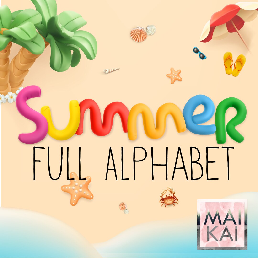 Summer clipart alphabet pool clipart float letters ideal - Etsy Italia