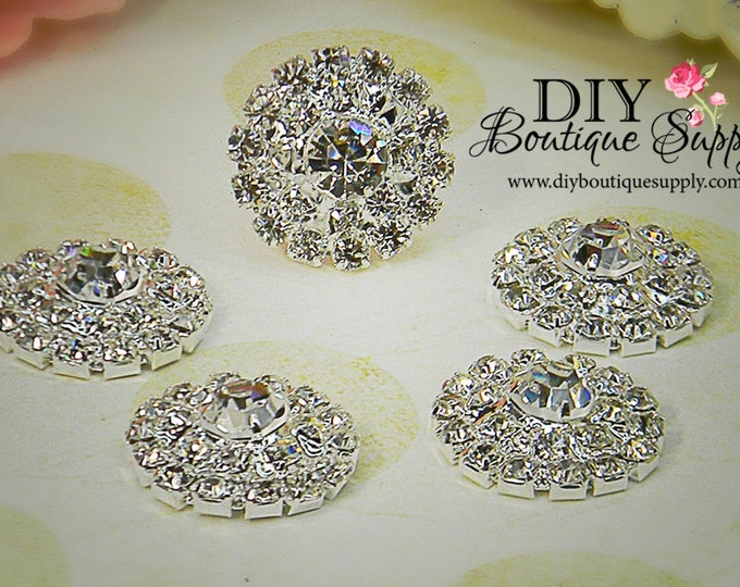 Rhinestone Buttons Crystal Embellishment Flatback for Baby - Etsy