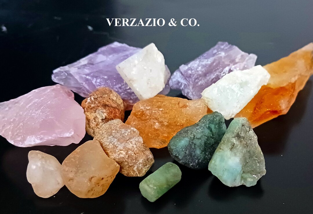 500 Ct Mixed Gemstones Natural Loose Gemstones Gem Mix Lot Rough ...