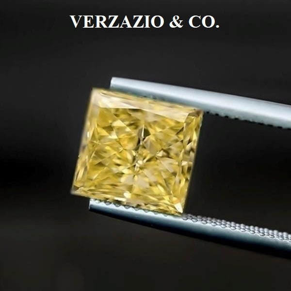 Princess Cut Yellow Diamond - Etsy