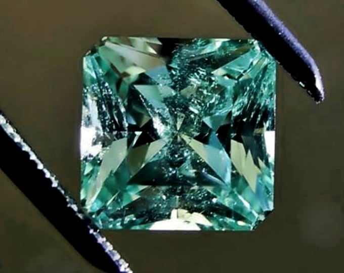 Blue Green Loose Diamond Princess Cut Natural Loose Color Colored ...