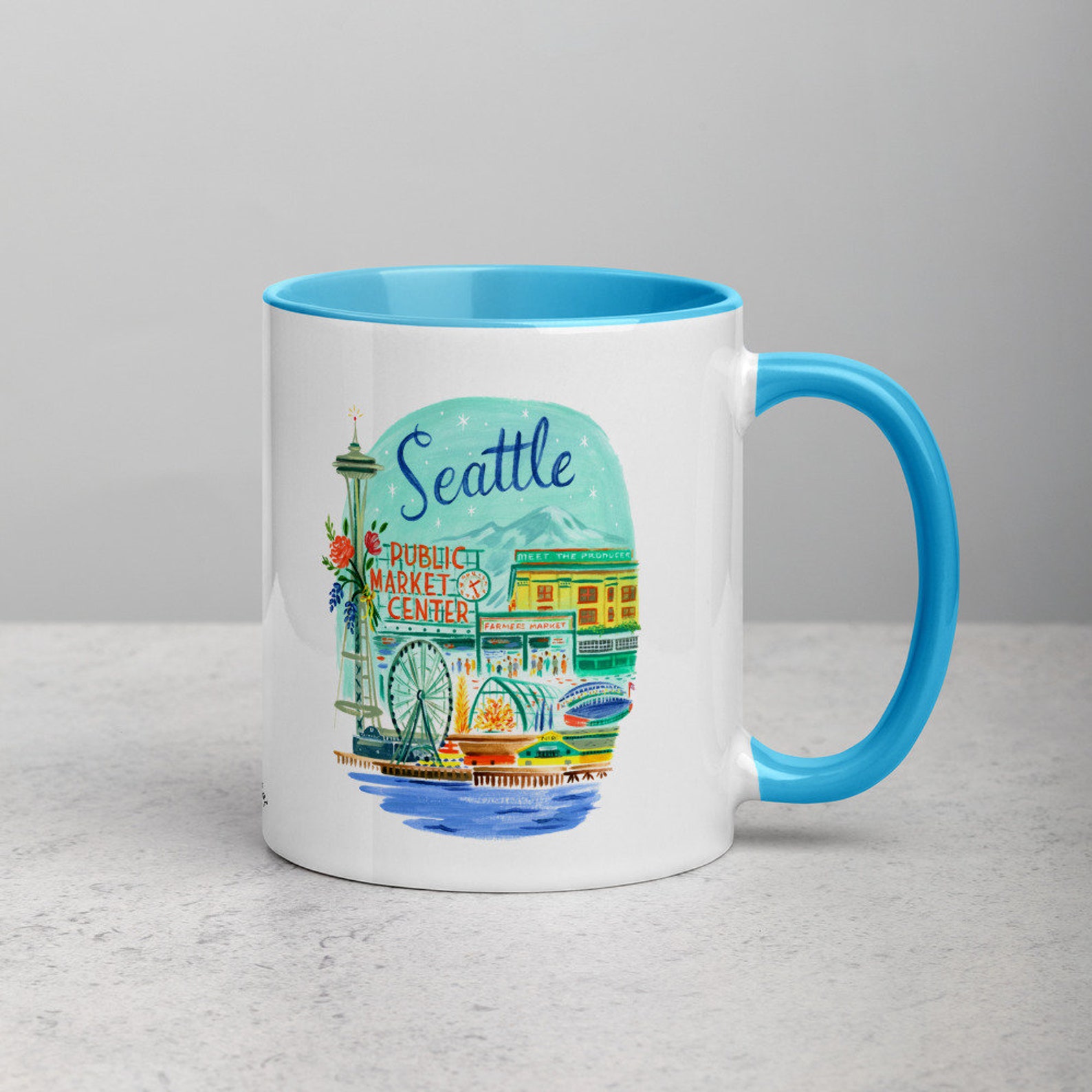 Seattle Mug. Seattle Washington Coffee Mug. Seattle Skyline. - Etsy