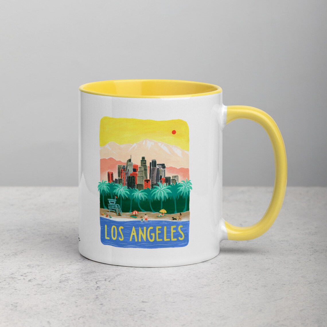 Los Angeles Mug. Los Angeles California Coffee Mug. Los | Etsy