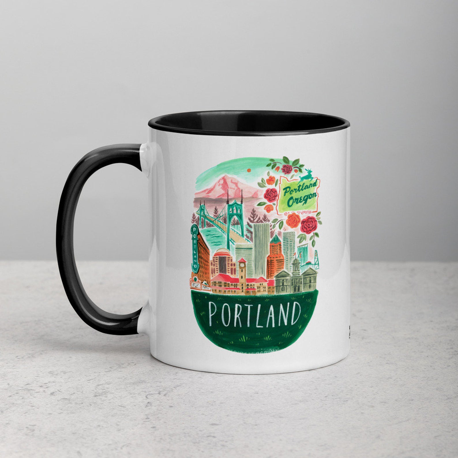Portland Mug. Portland Oregon Coffee Mug. Portland Coffee Cup. - Etsy