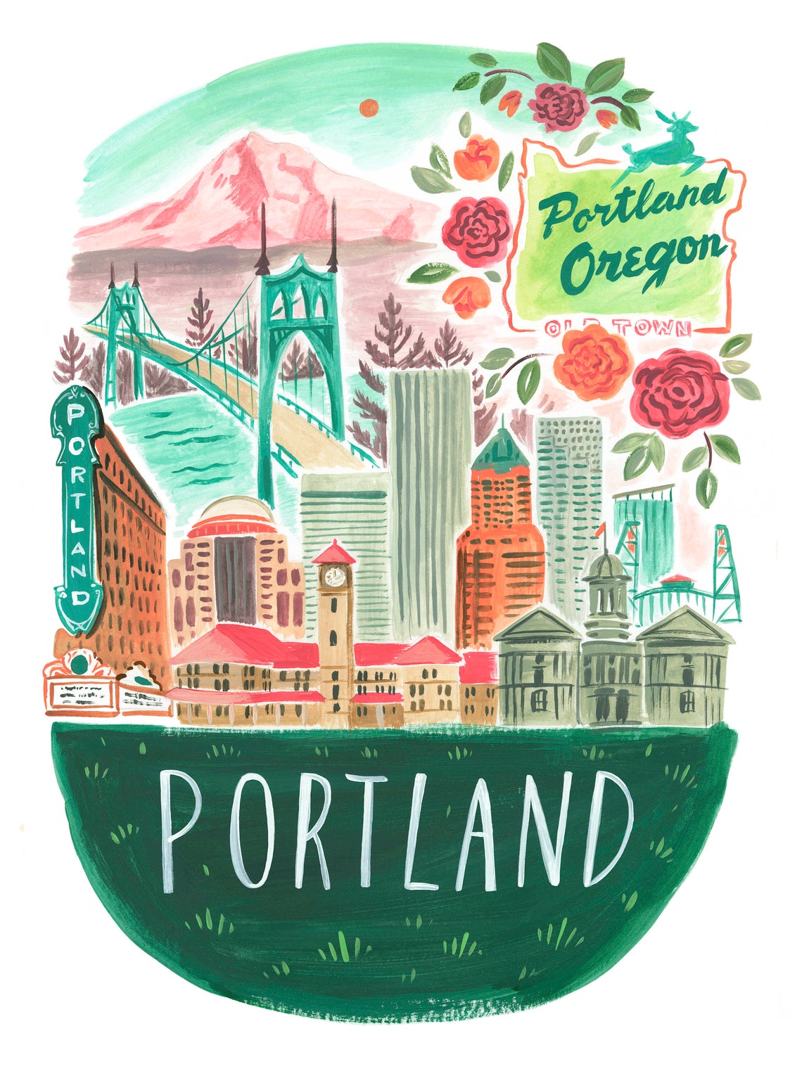 Portland Mug. Portland Oregon Coffee Mug. Portland Coffee Cup. - Etsy
